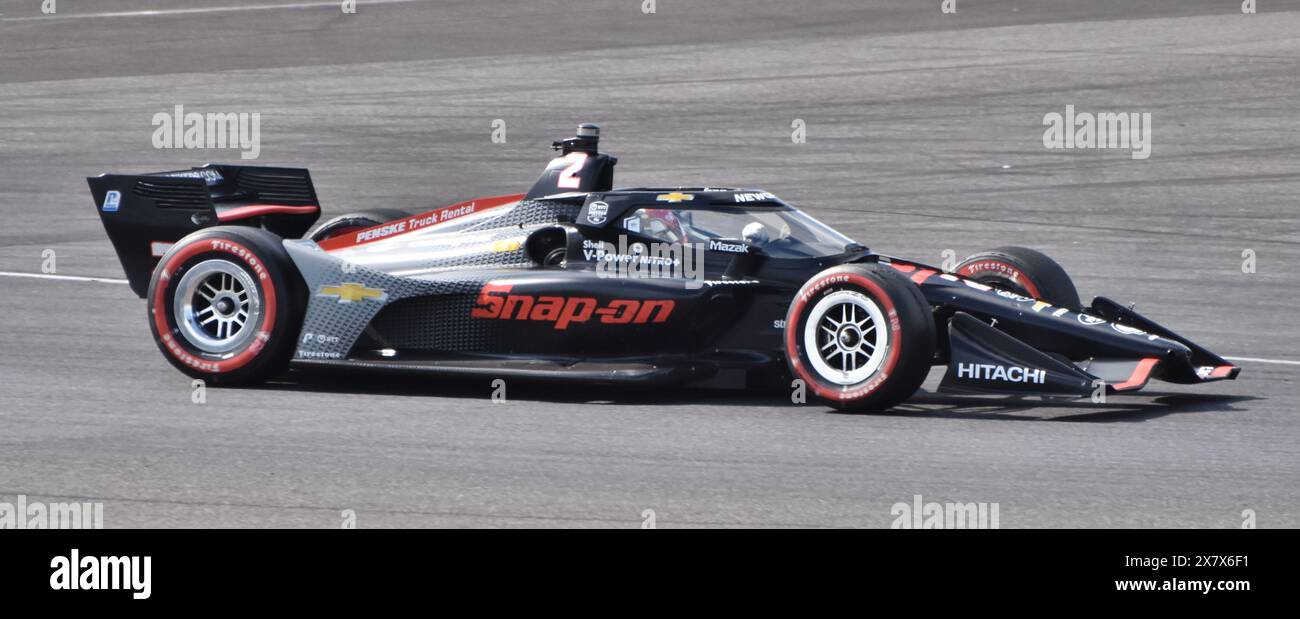 IndyCar driver Josef Newgarden competing in the Indianapolis Grand Prix ...