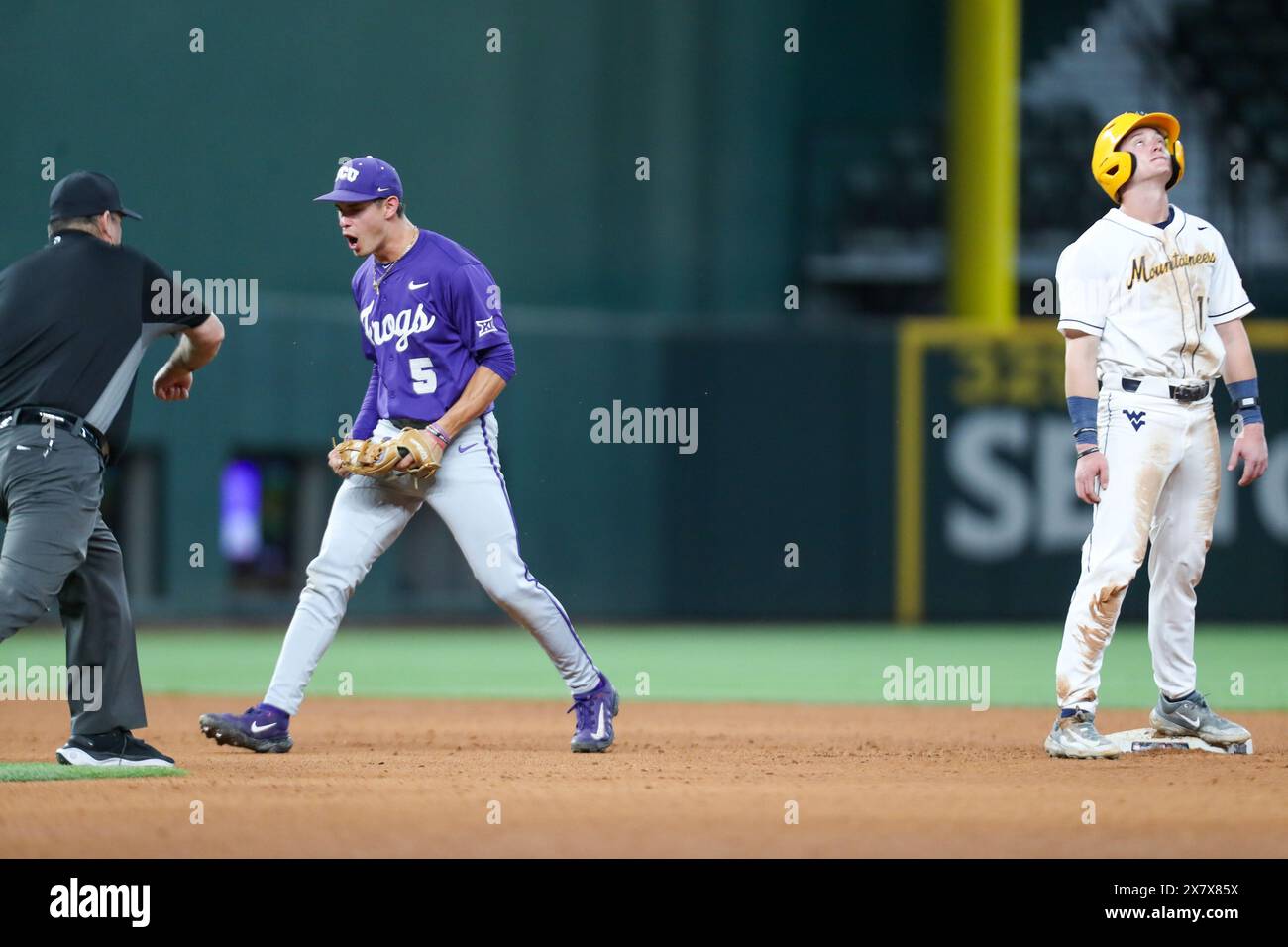 Arlington, Texas, USA. 21st May, 2024. TCU shortstop ANTHONY SILVA (5 ...