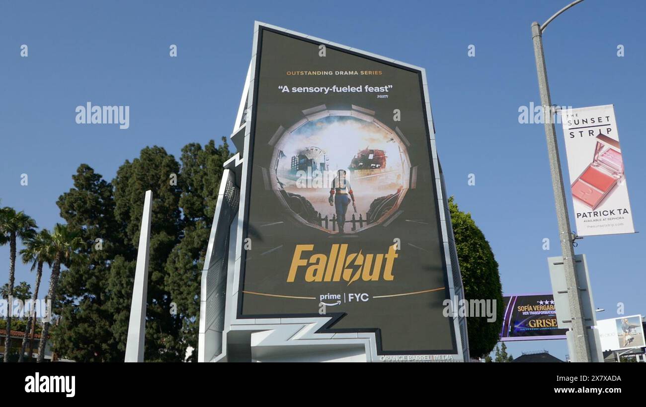 Los Angeles, California, USA 21st May 2024 Fallout Billboard on Sunset ...