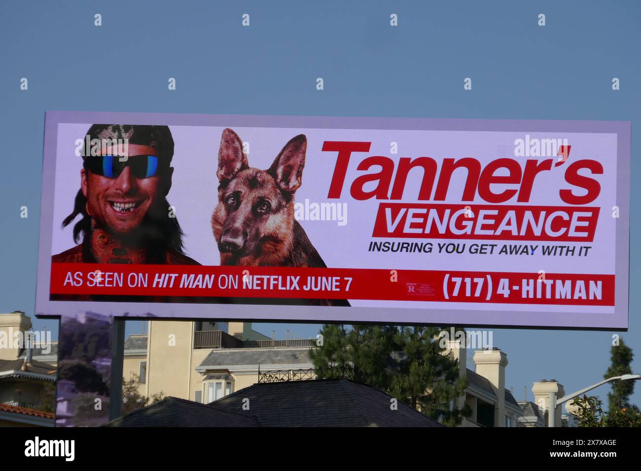 Los Angeles, California, USA 21st May 2024 Hitman Netflix Billboard ...