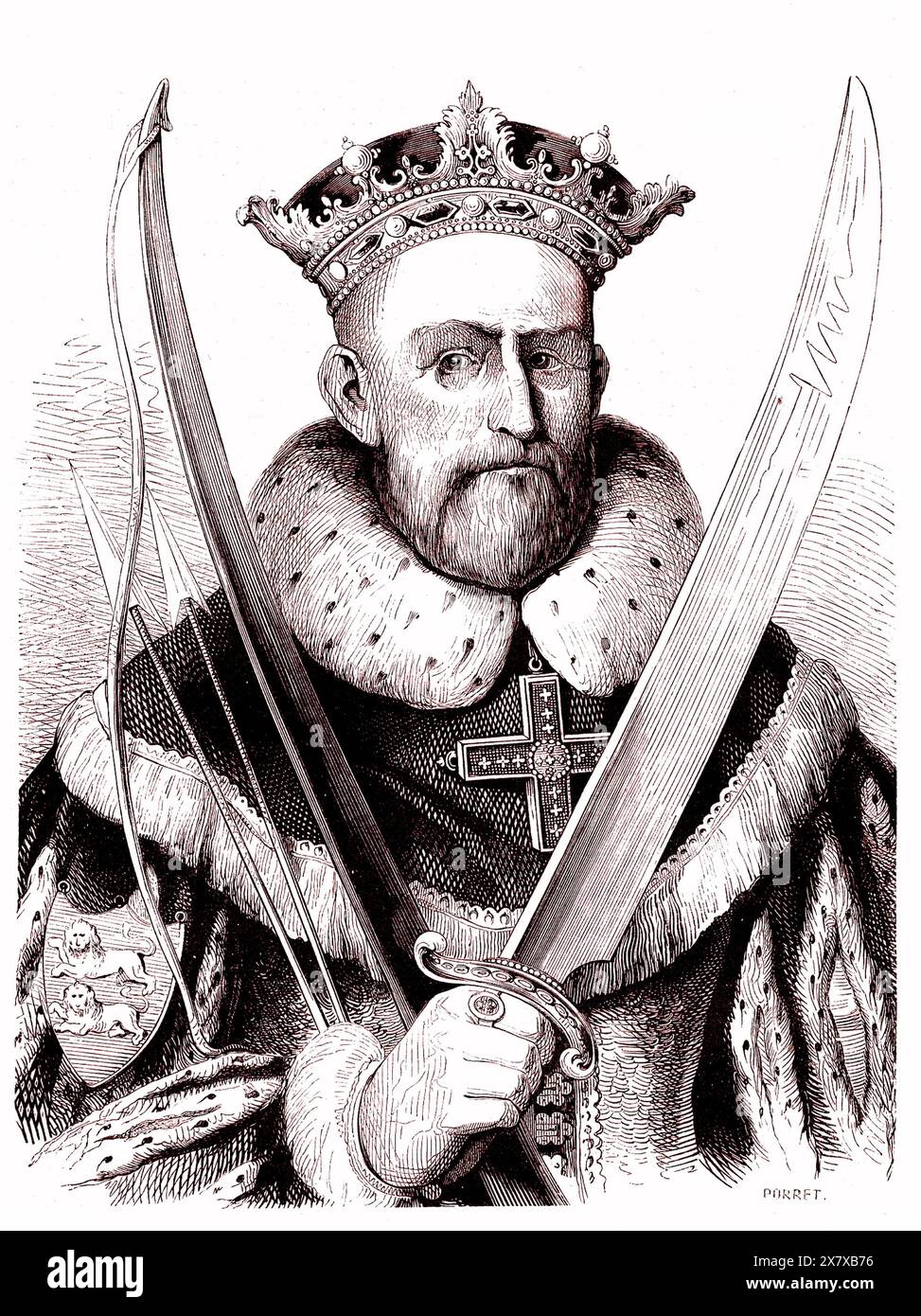 Illustration of William the Conqueror (1028-1087), King of England ...