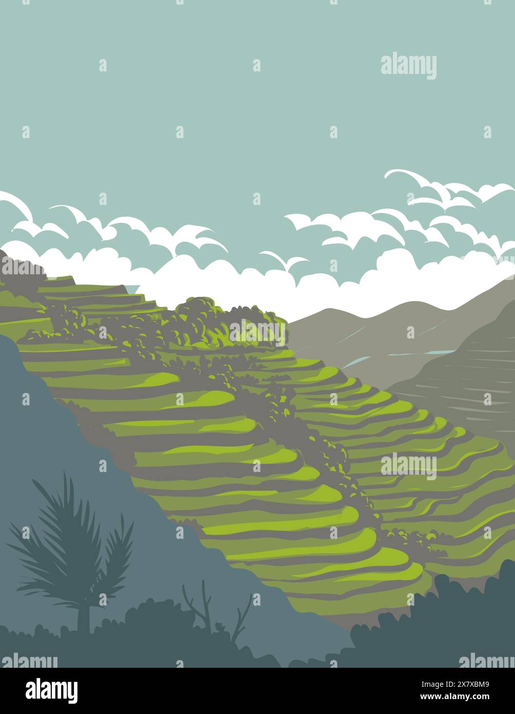 Art deco tropical Stock Vector Images - Alamy