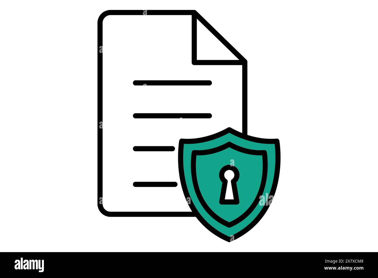 document protection icon. document with shield. icon related to ...