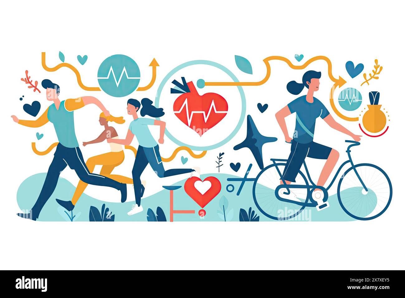 Benefits of Cardiovascular Exercise on Heart Health Symbolism Stock ...