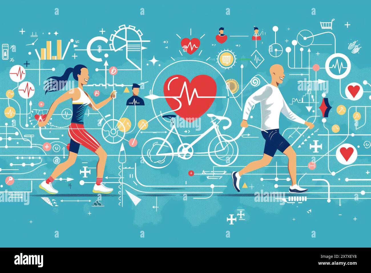 Benefits of Cardiovascular Exercise on Heart Health Symbolism Stock ...
