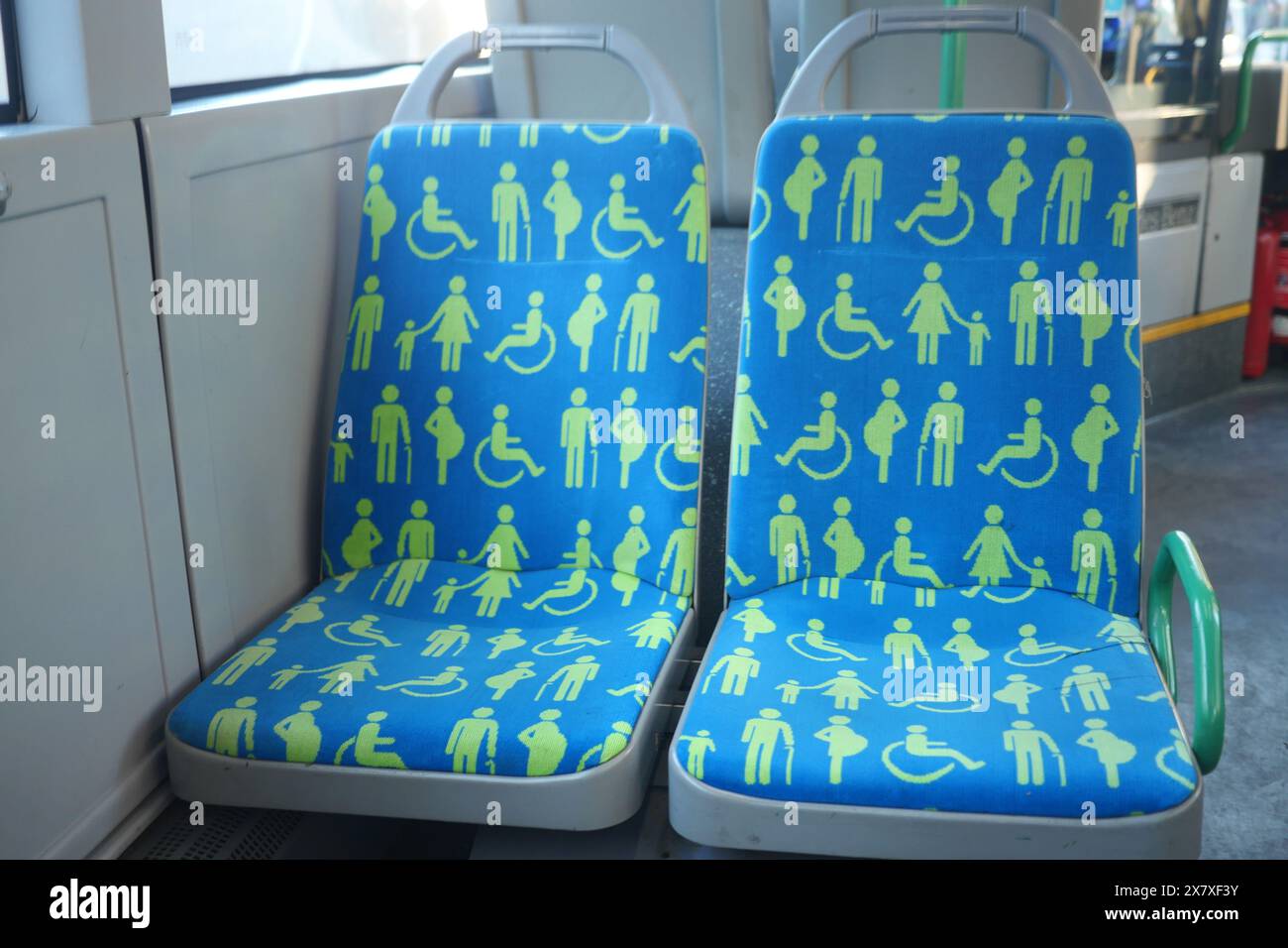 disable priority sit in a public bus Stock Photo - Alamy