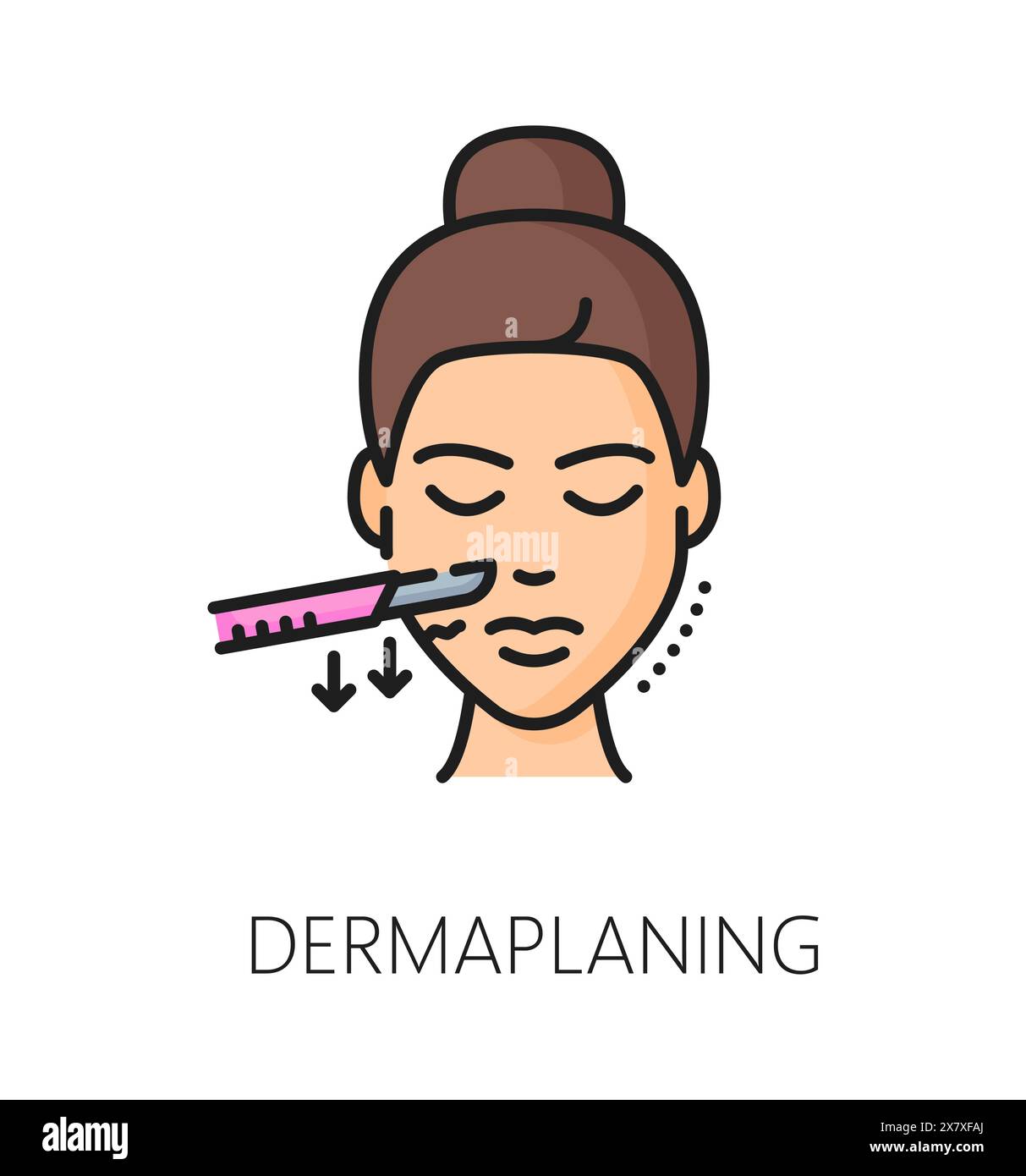 Dermaplaning facial hi-res stock photography and images - Alamy