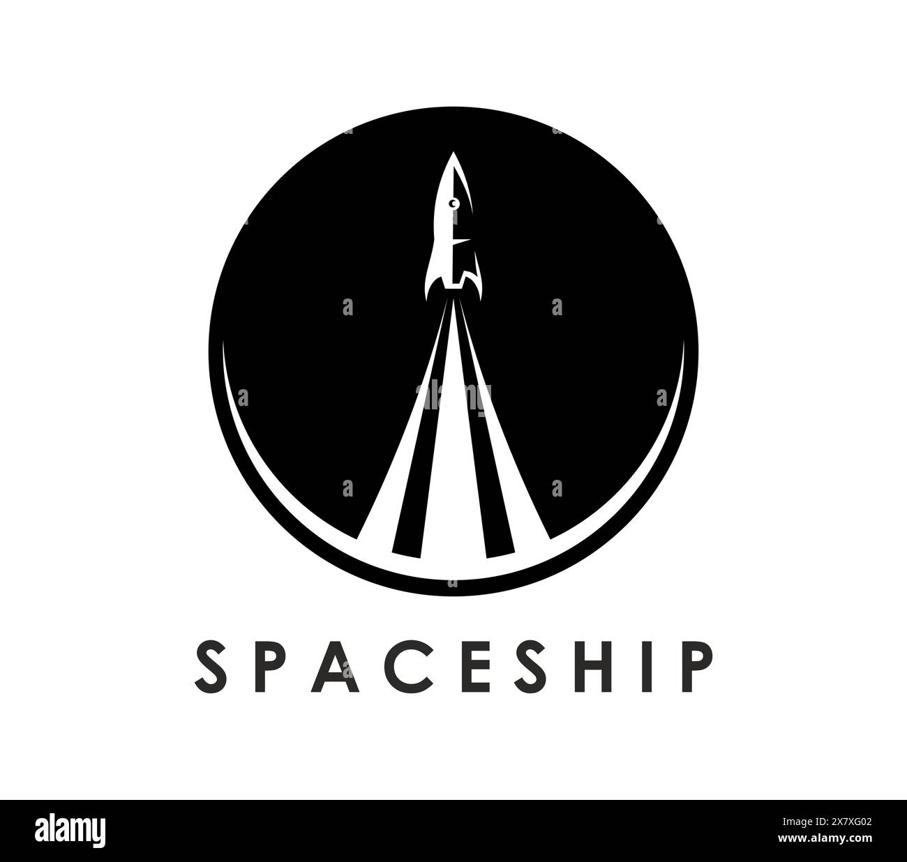 Spaceship Icon Of Rocket Launch Vector Spacecraft Astronomy And Galaxy Explore Rocket