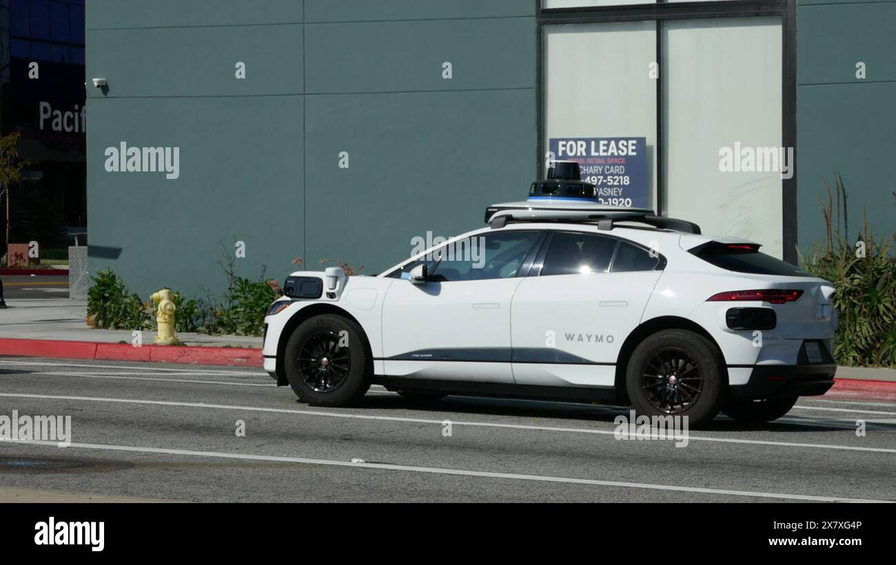 Los Angeles, California, USA 18th May 2024 Waymo Driverless Car driving ...