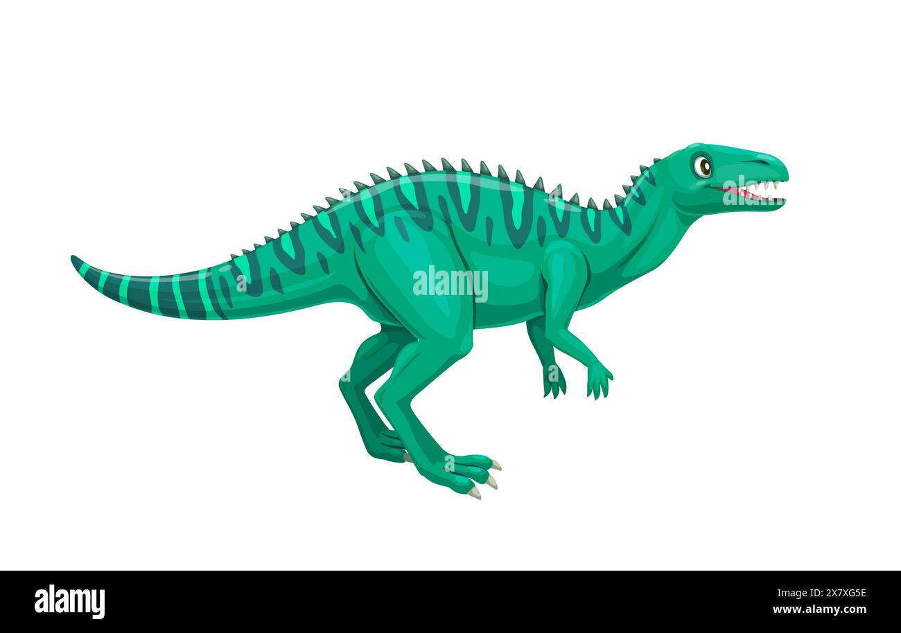 Cartoon Dubreuillosaurus dinosaur character for kids dino toy, vector ...