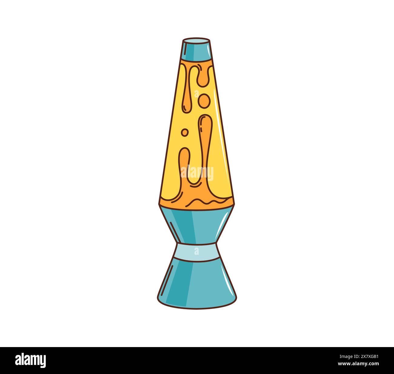 Retro groovy lava lamp or cartoon hippie 70s symbol, vector funky comic ...