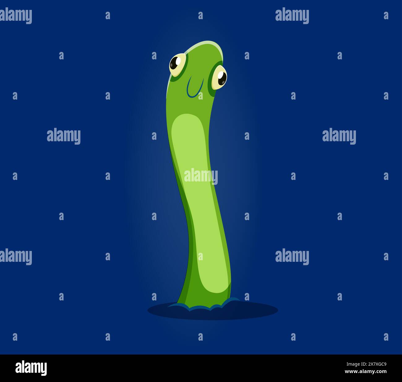 Sea animal in underwater font, letter I as undersea worm, cartoon ...