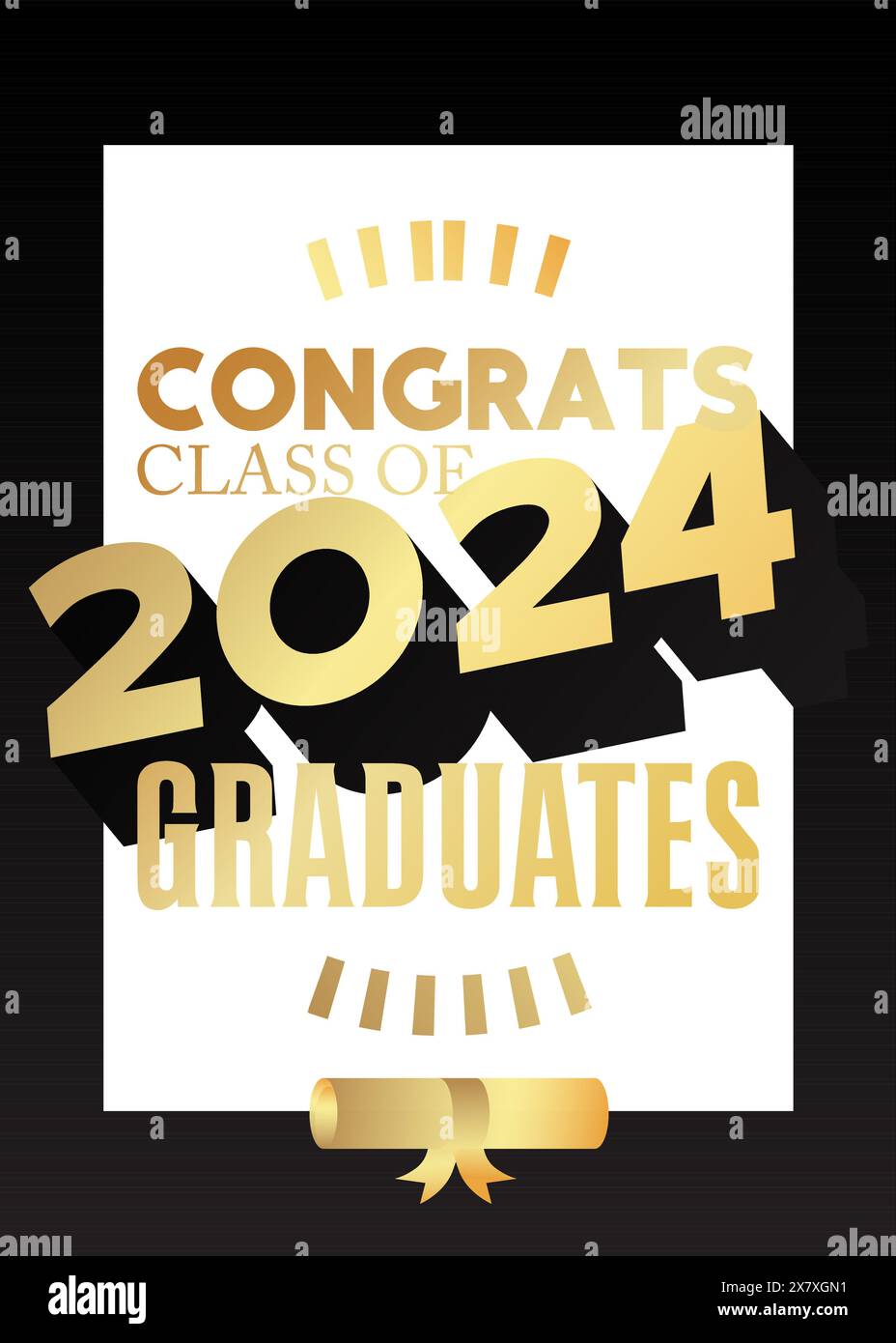 Class 2024 text illustration Stock Vector Images - Alamy