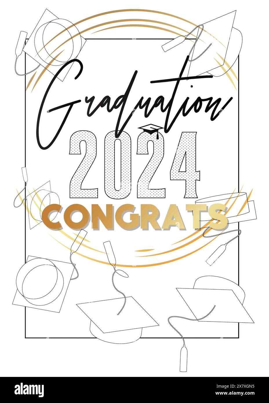 Class 2024 text illustration Stock Vector Images - Alamy