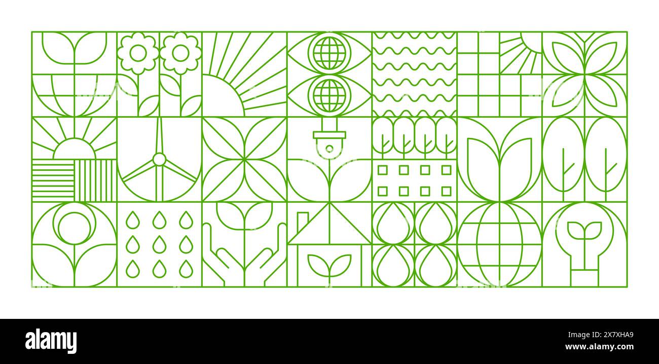 Environment modern geometric pattern. Vector linear grid background ...