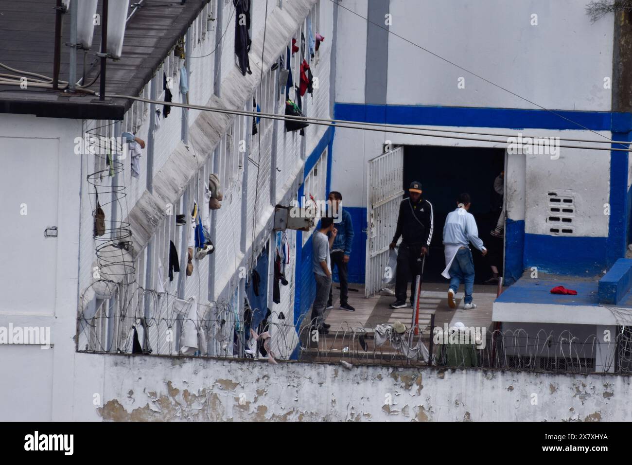 Bogota, Colombia. 17th May, 2024. Prison guards patrol the perimeters ...
