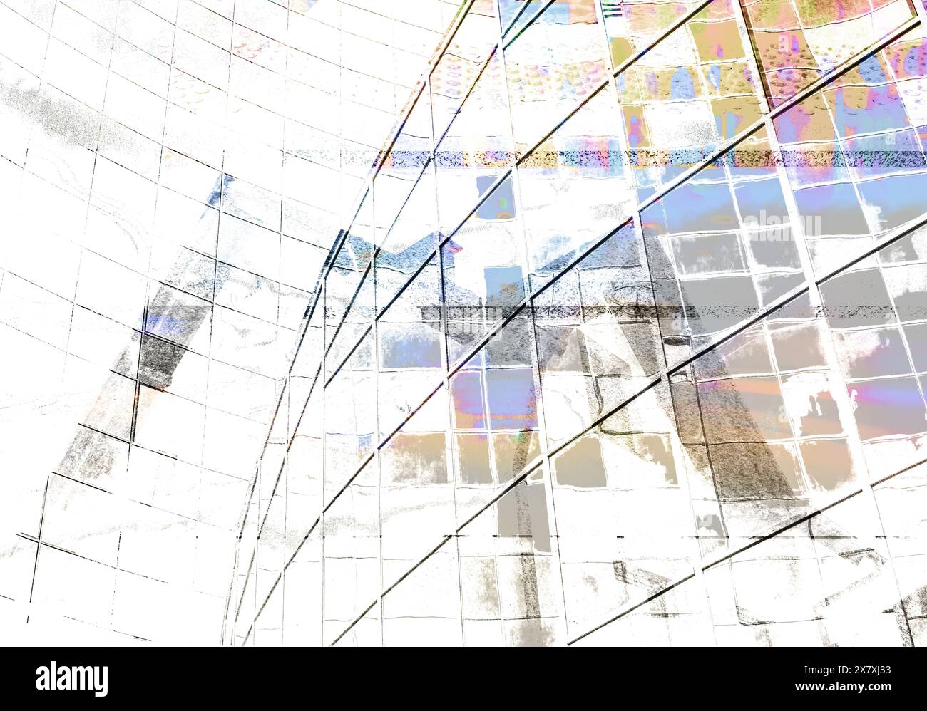 modern glass office building. abstract multiple exposure urban ...