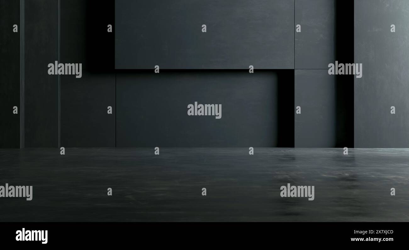 minimalist dark abstract interior design. Underground Studio, Hallway ...