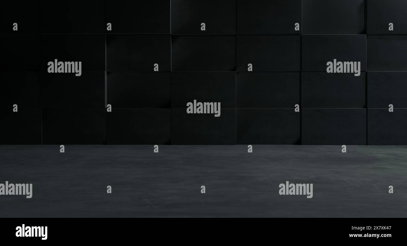 minimalist dark abstract interior design. Underground Studio, Hallway ...