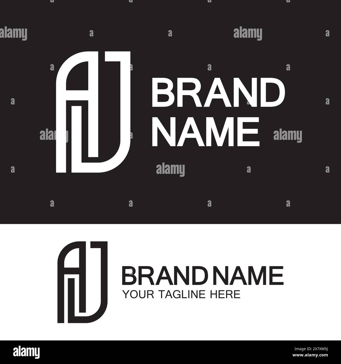 Creative letter AJ or JA monogram simple logo design Stock Vector Image ...