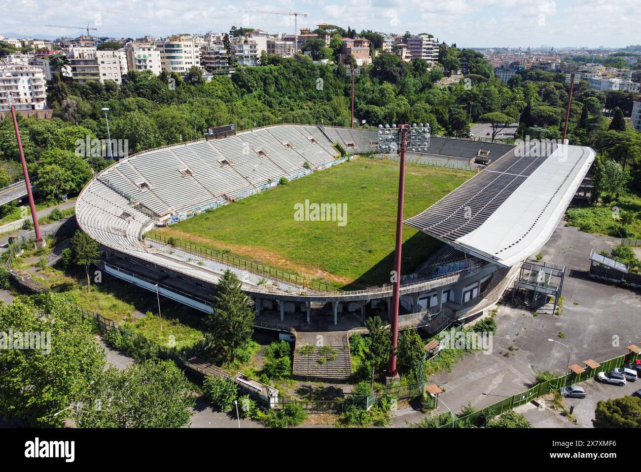 Rome, Italy. 21st May, 2024. (EDITOR'S NOTE: Image taken by a drone ...