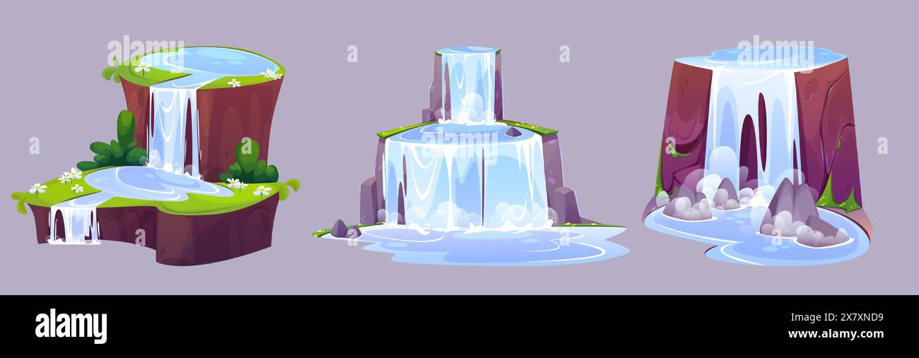 Pebble cascade Stock Vector Images - Alamy