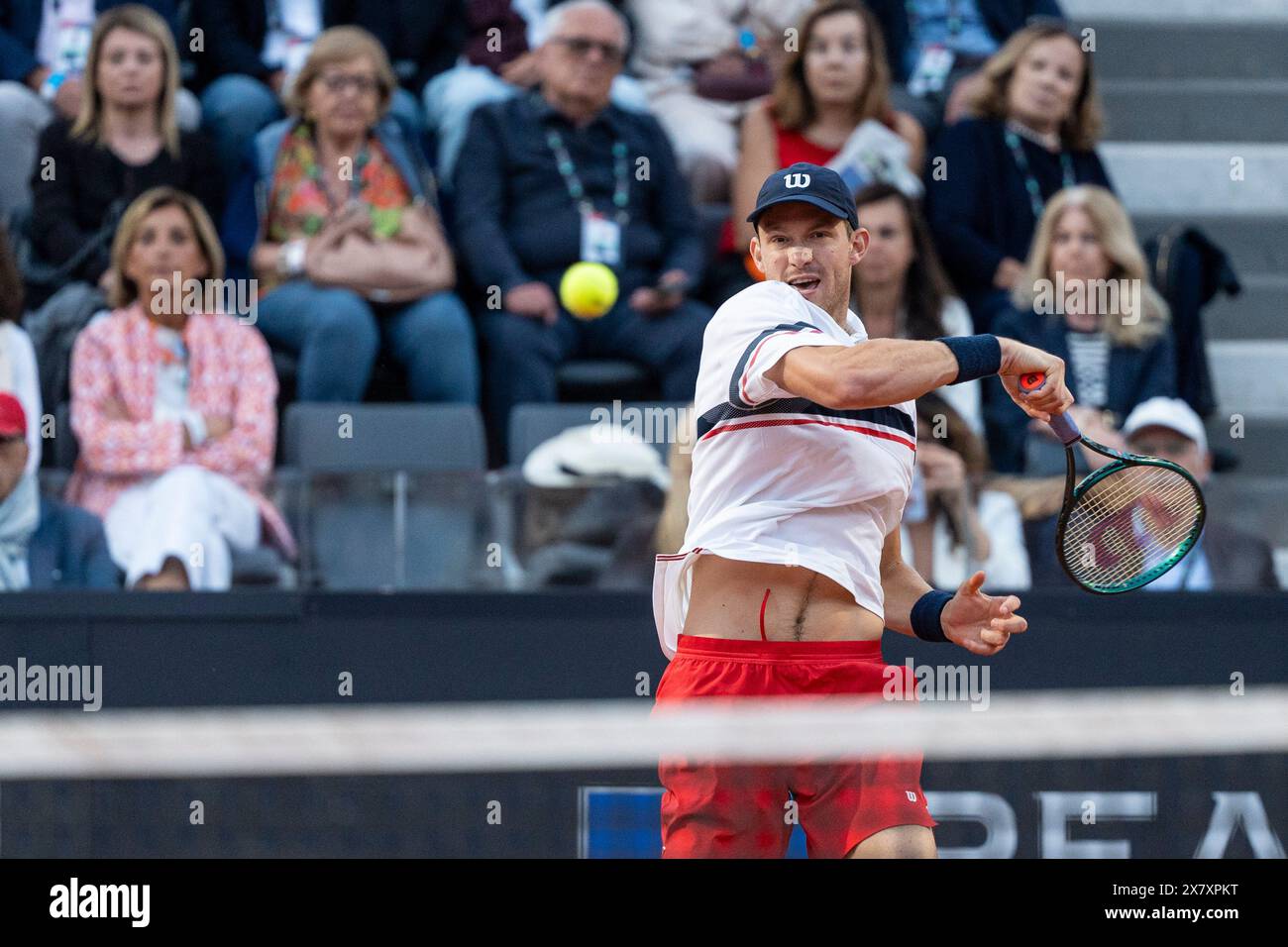 Nicolas Jarry of Chile plays against Stefanos Tsitsipas of Greece ...