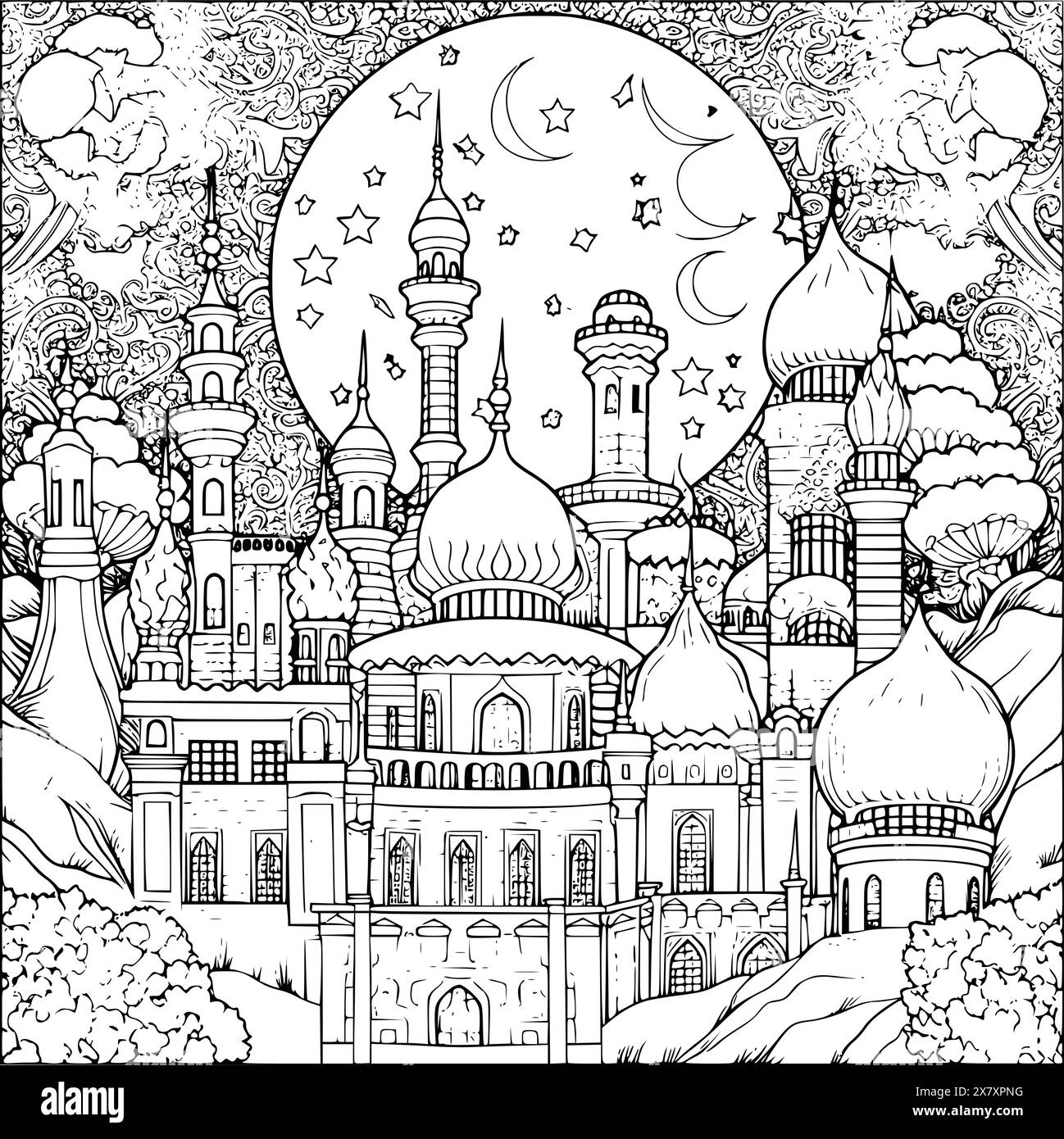 Eid Mubarak Coloring Page For Kids Stock Vector Image & Art - Alamy Eid Mubarak Coloring Page For Kids Stock Vector Image & Art - Alamy