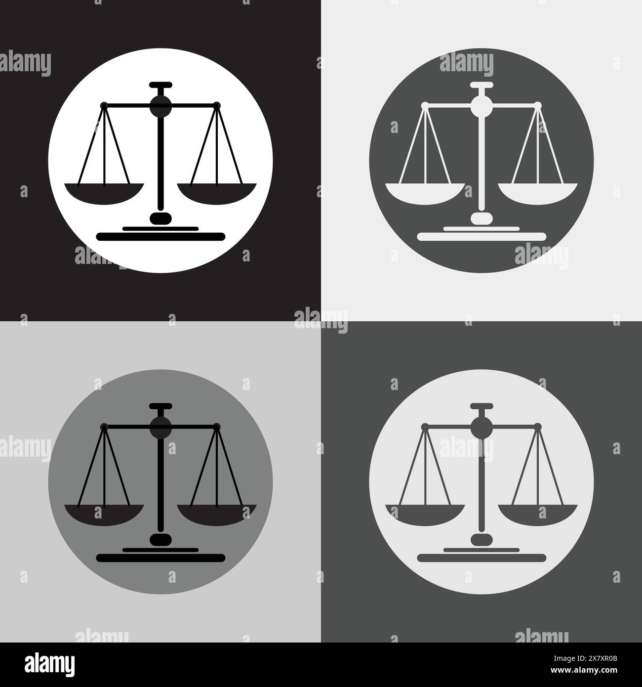 Scales single line illustration Stock Vector Images - Alamy