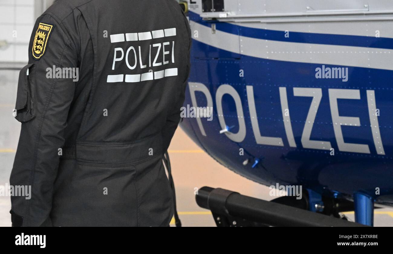 Stuttgart, Germany. 21st May, 2024. The word police is attached to a ...