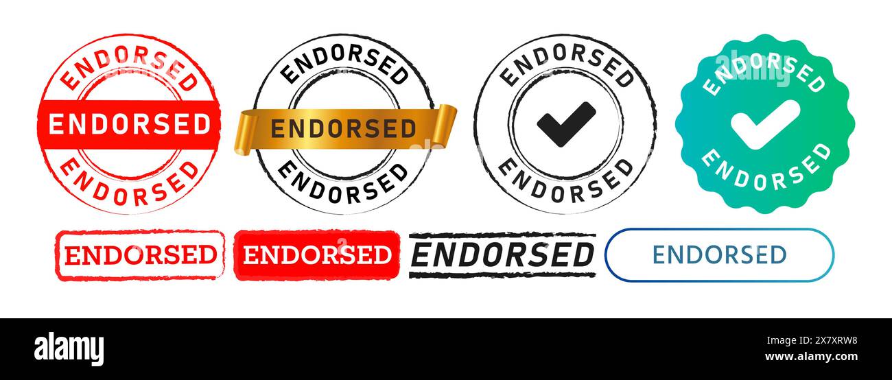 Endorsement stamp Stock Vector Images - Alamy