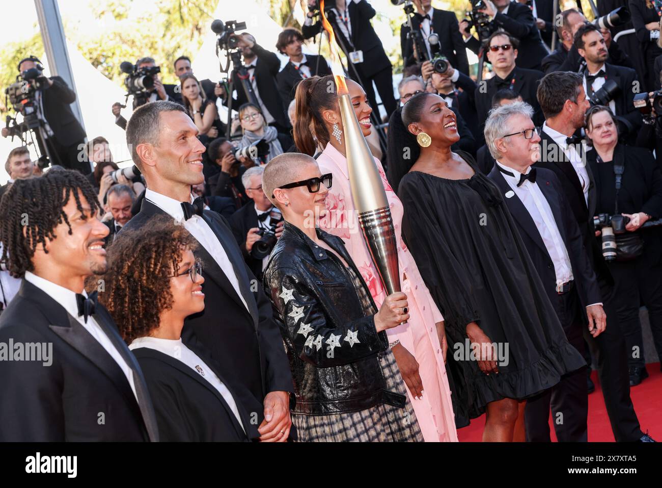 CANNES - MAY 21: David Lisnard, Thierry Rey, Marie-José Pérec, Tony ...