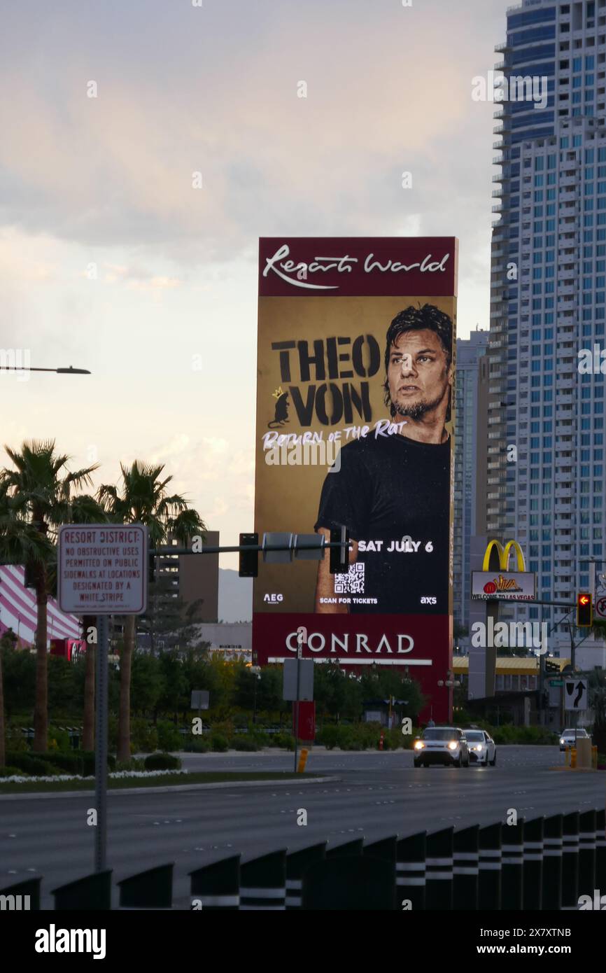 Las Vegas, Nevada, USA 14th May 2024 Comedian Theo Von Resorts World ...