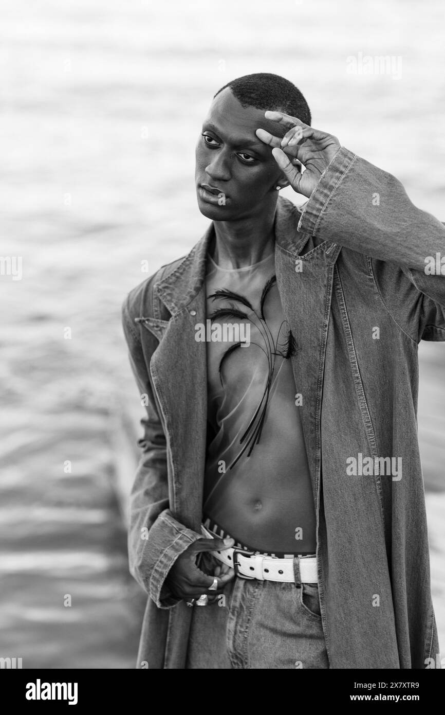 Portrait and personal shoot of model Alioune Badara Fall during the ...