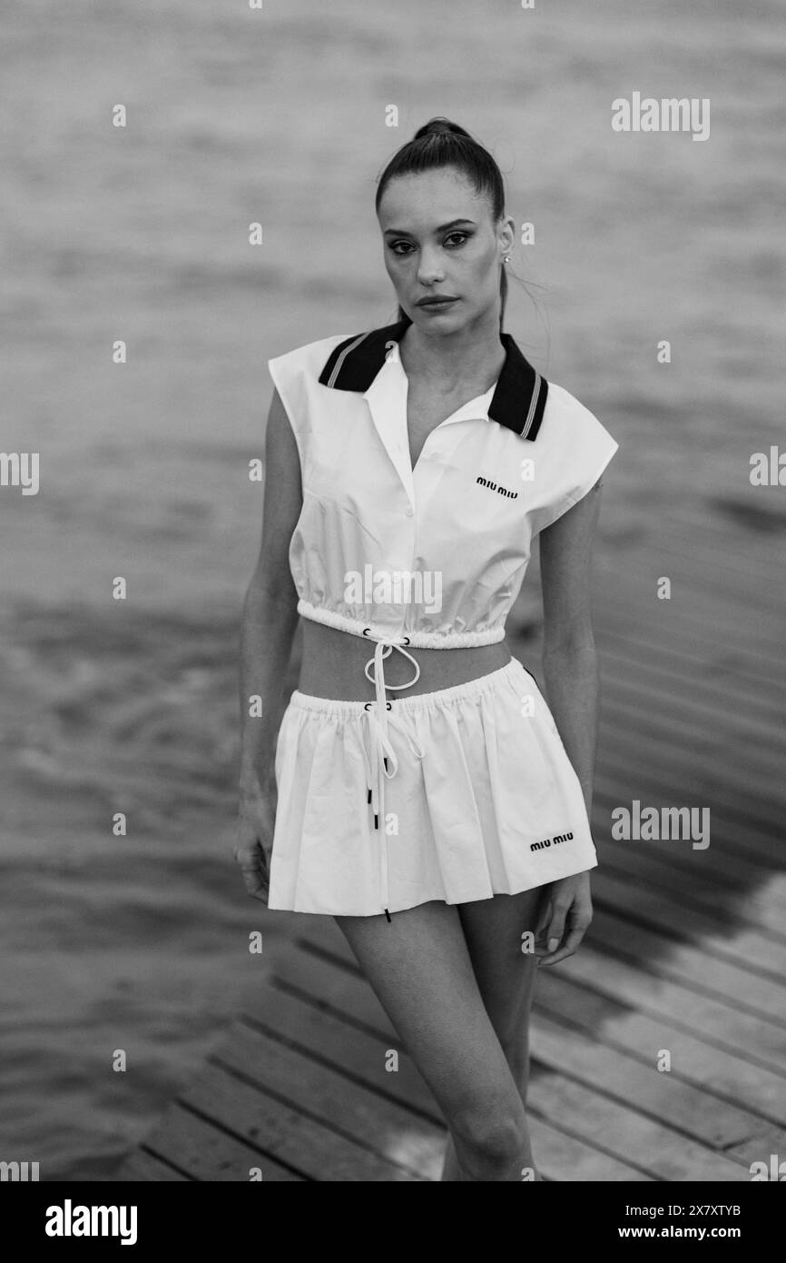 Cannes, France. 21st May, 2024. Portrait and personal shoot of model ...