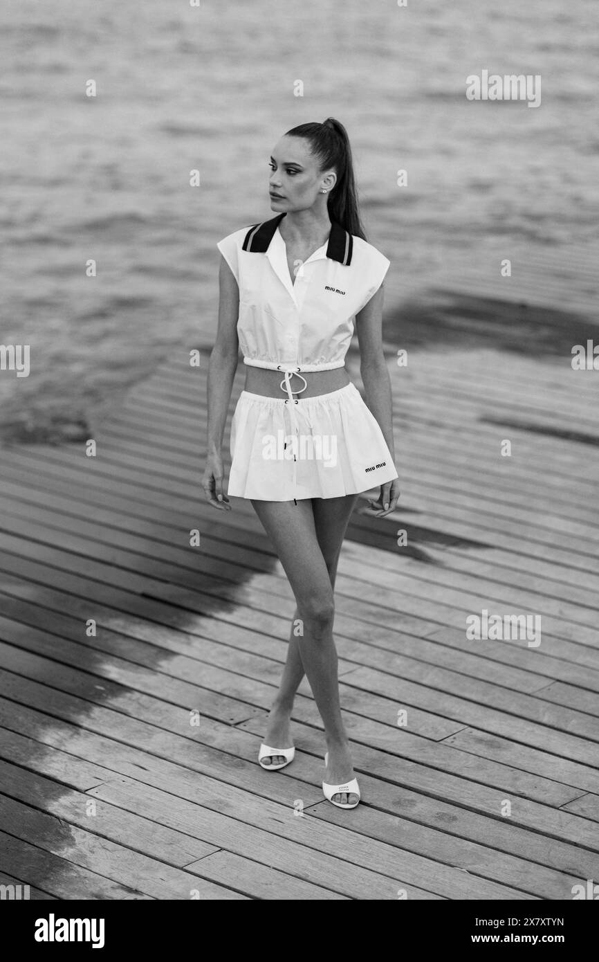 Cannes, France. 21st May, 2024. Portrait and personal shoot of model ...