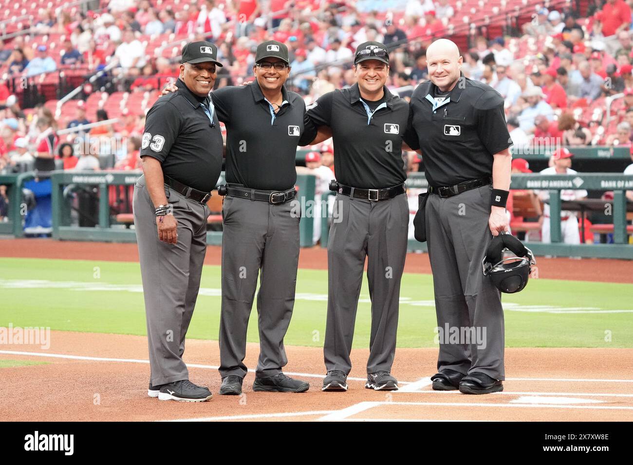 St. Louis, United States. 21st May, 2024. Major League umpire (L to R ...
