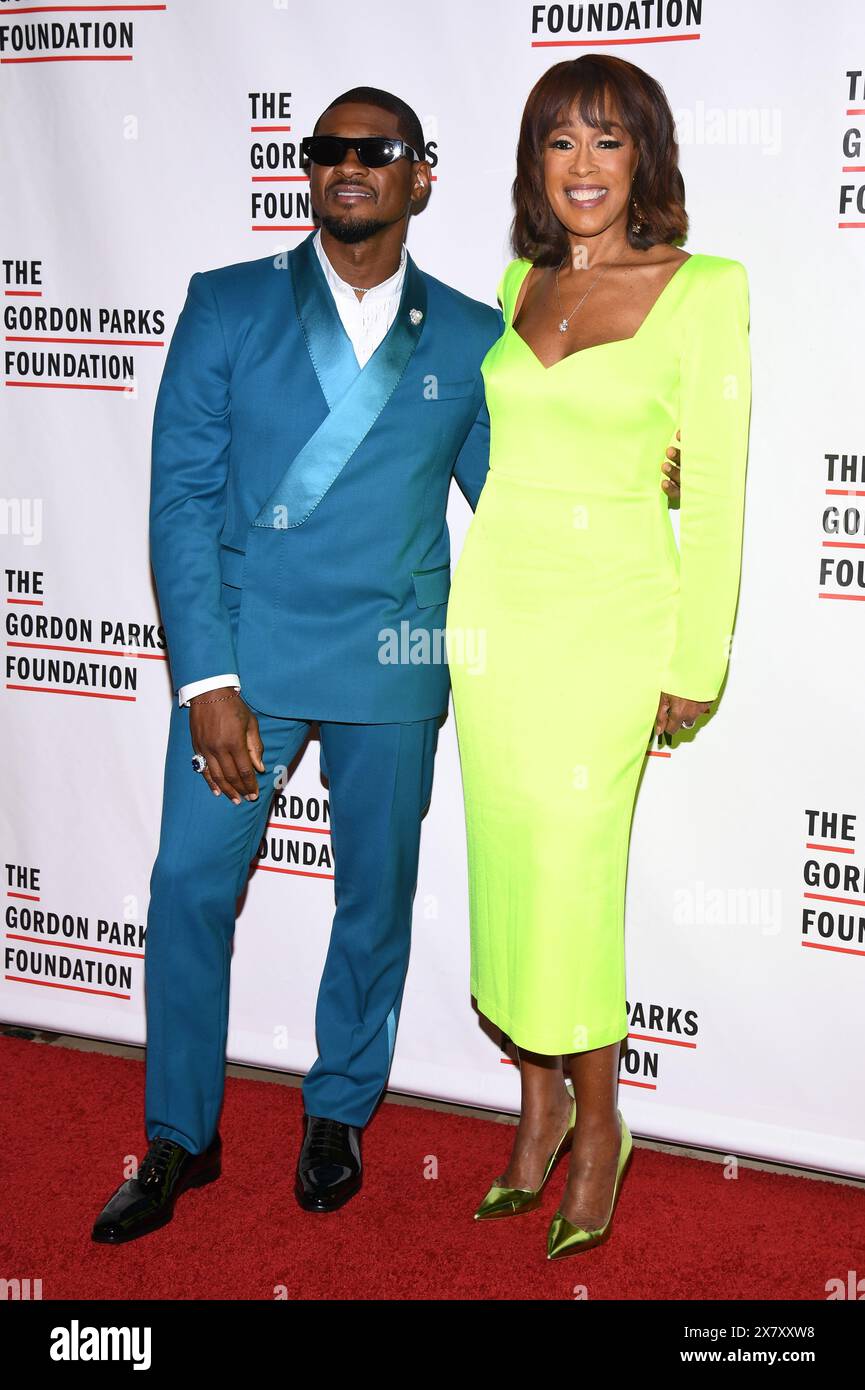 New York, USA. 21st May, 2024. (L-R) Usher Raymond and TV journalist ...
