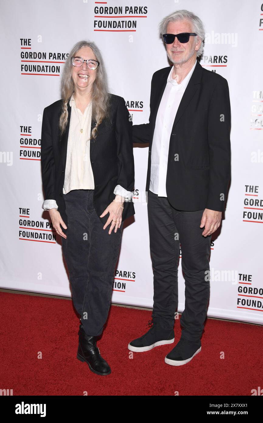 New York, USA. 21st May, 2024. (L-R) Patti Smith and Tony Shanahan ...