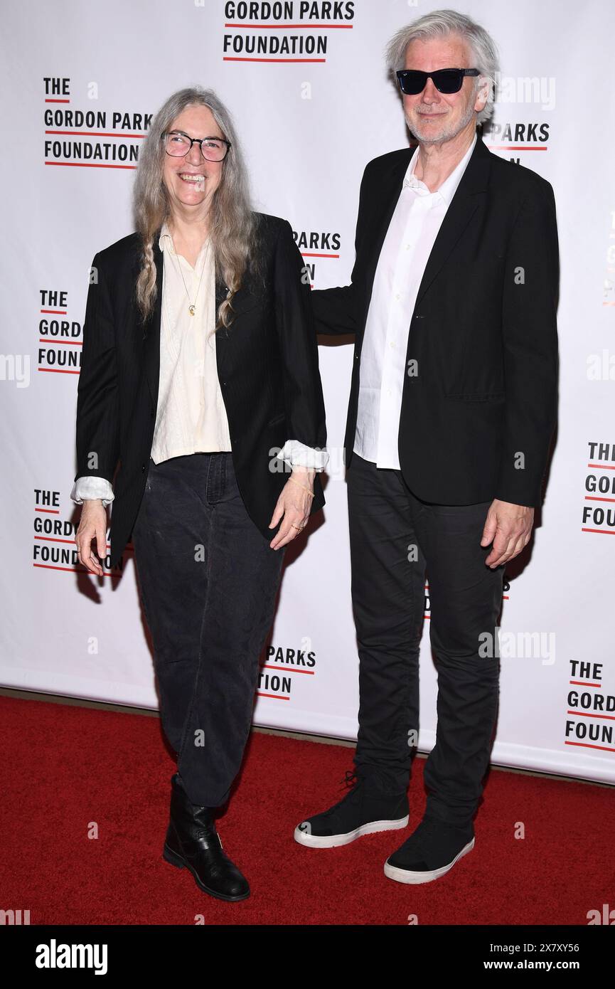 New York, USA. 21st May, 2024. (L-R) Patti Smith and Tony Shanahan ...