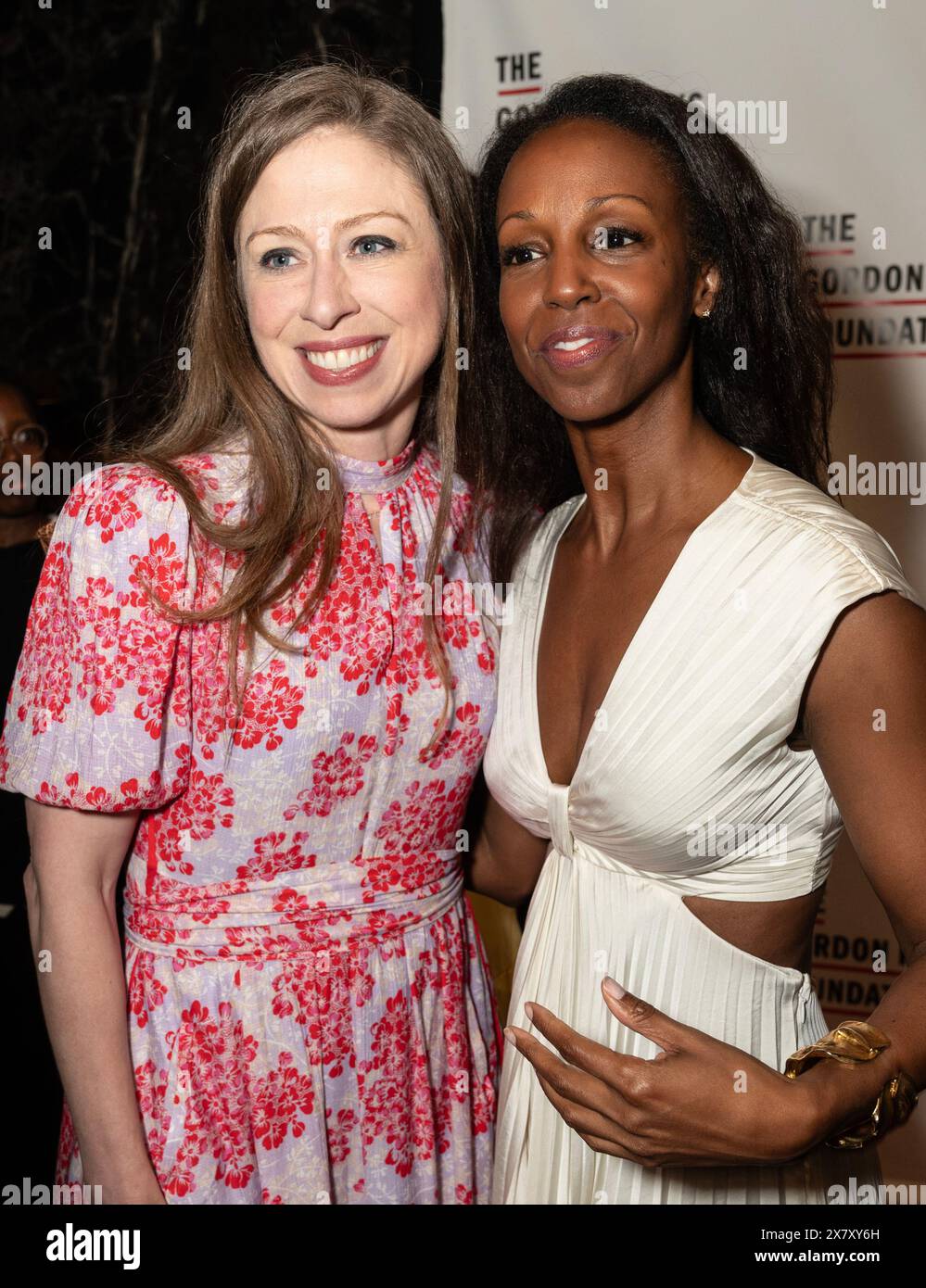 Chelsea Clinton (L) attends 2024 Annual Gordon Parks Foundation Gala at ...