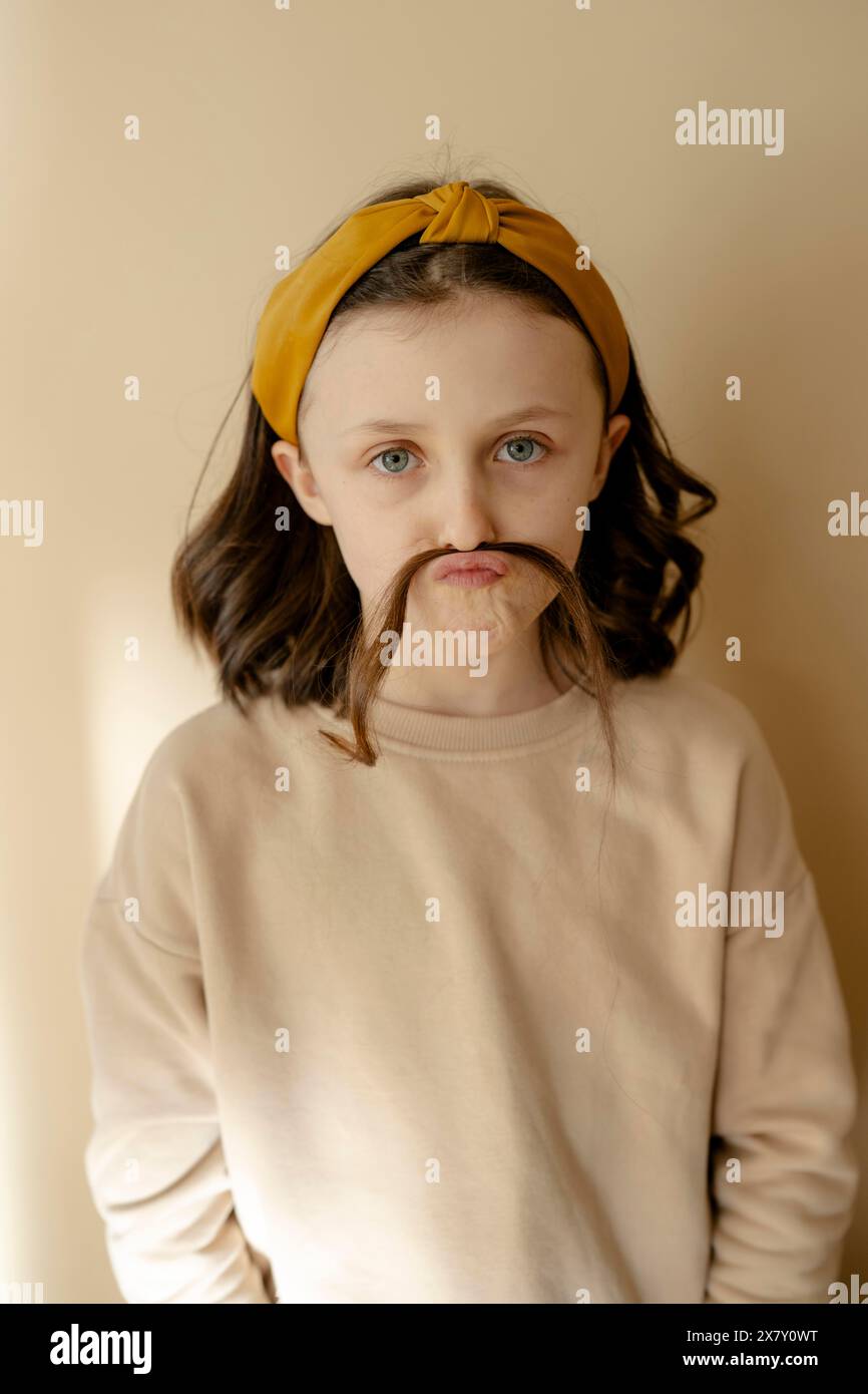 Female hair as a beard hi-res stock photography and images - Alamy