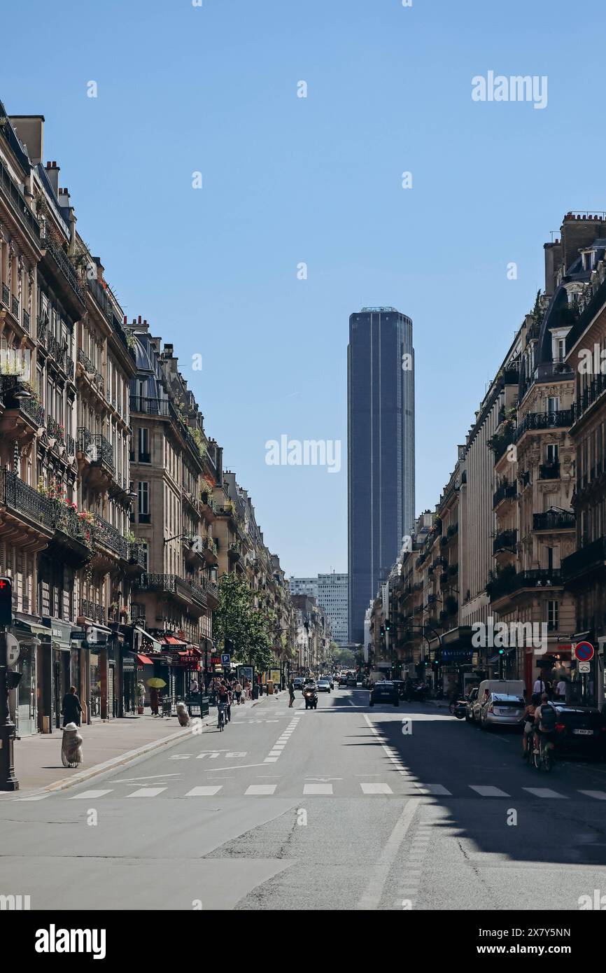View of the Montparnasse Tower and Rennes street in the 6th ...