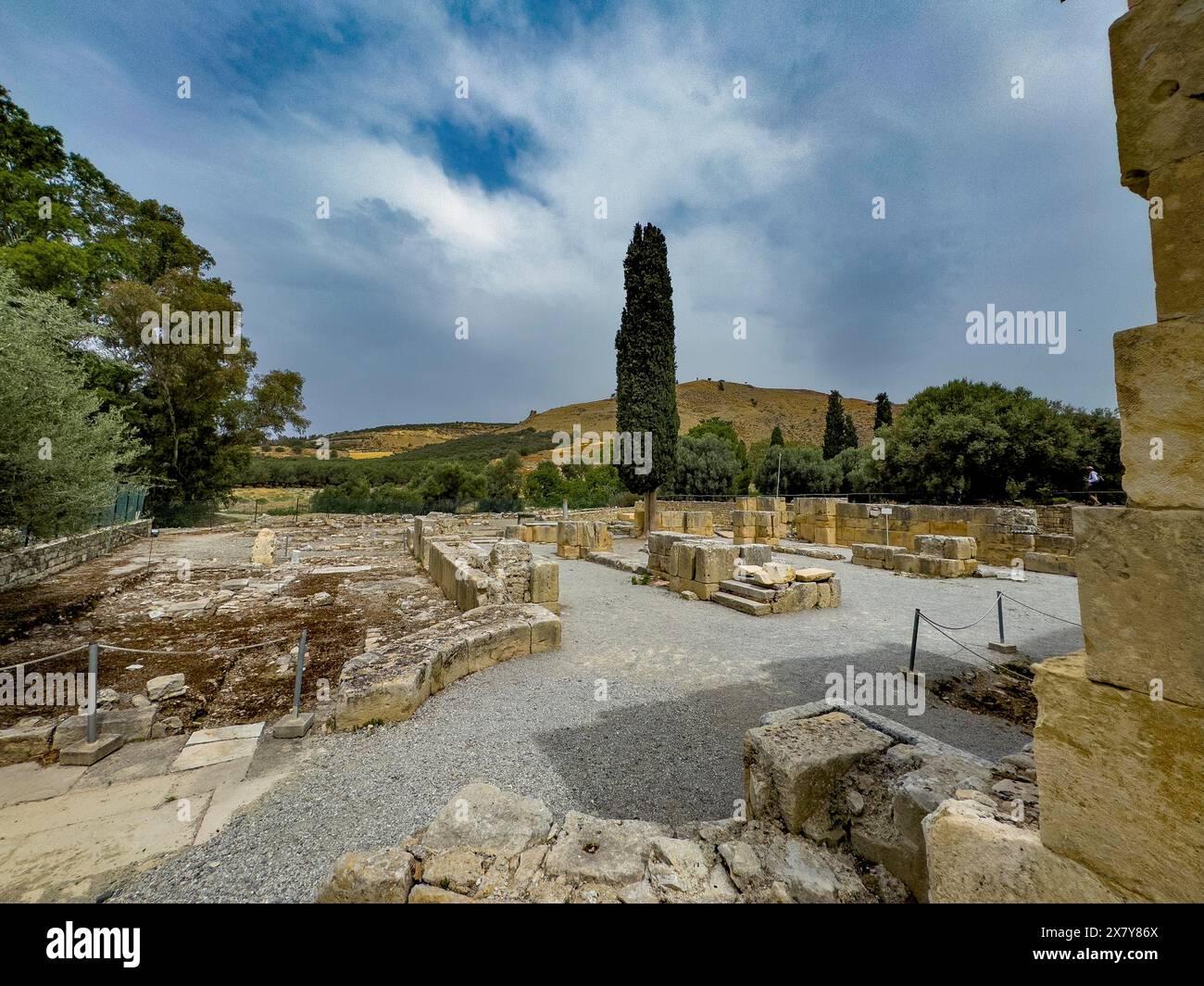 View of foundation walls of Titus Basilica: early Christian basilica ...