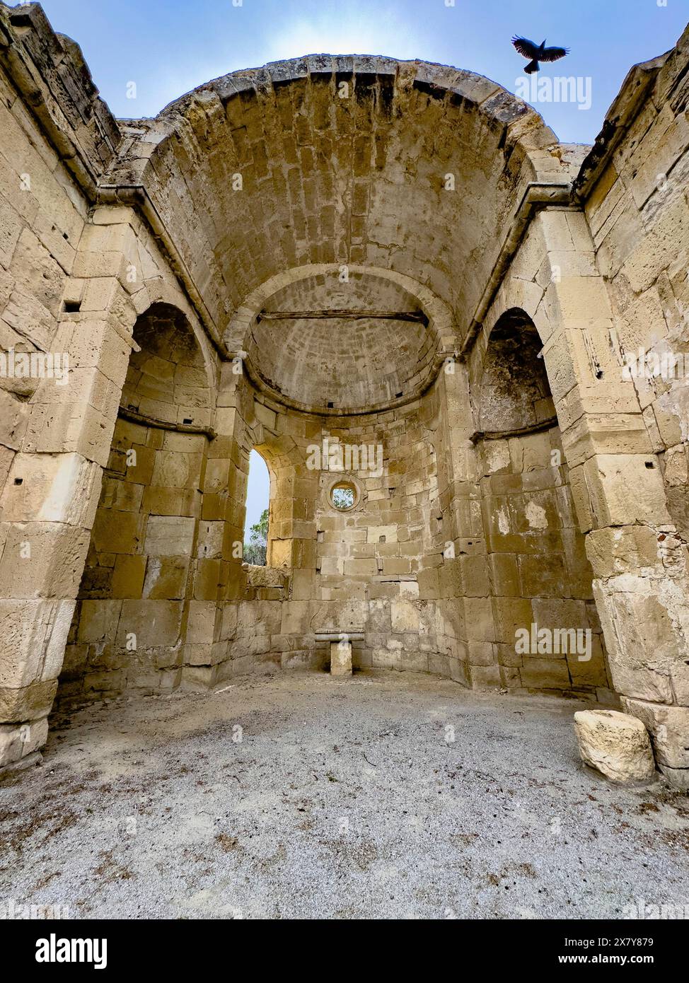 Ruins of Titus Basilica with in the centre chancel of early Christian ...