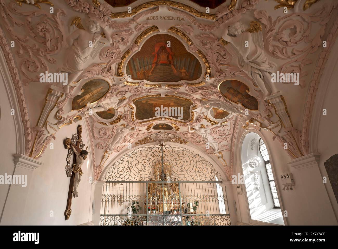 Interior of the Chapel of Mercy, 17th century, Old Chapel, Cream-spot ...