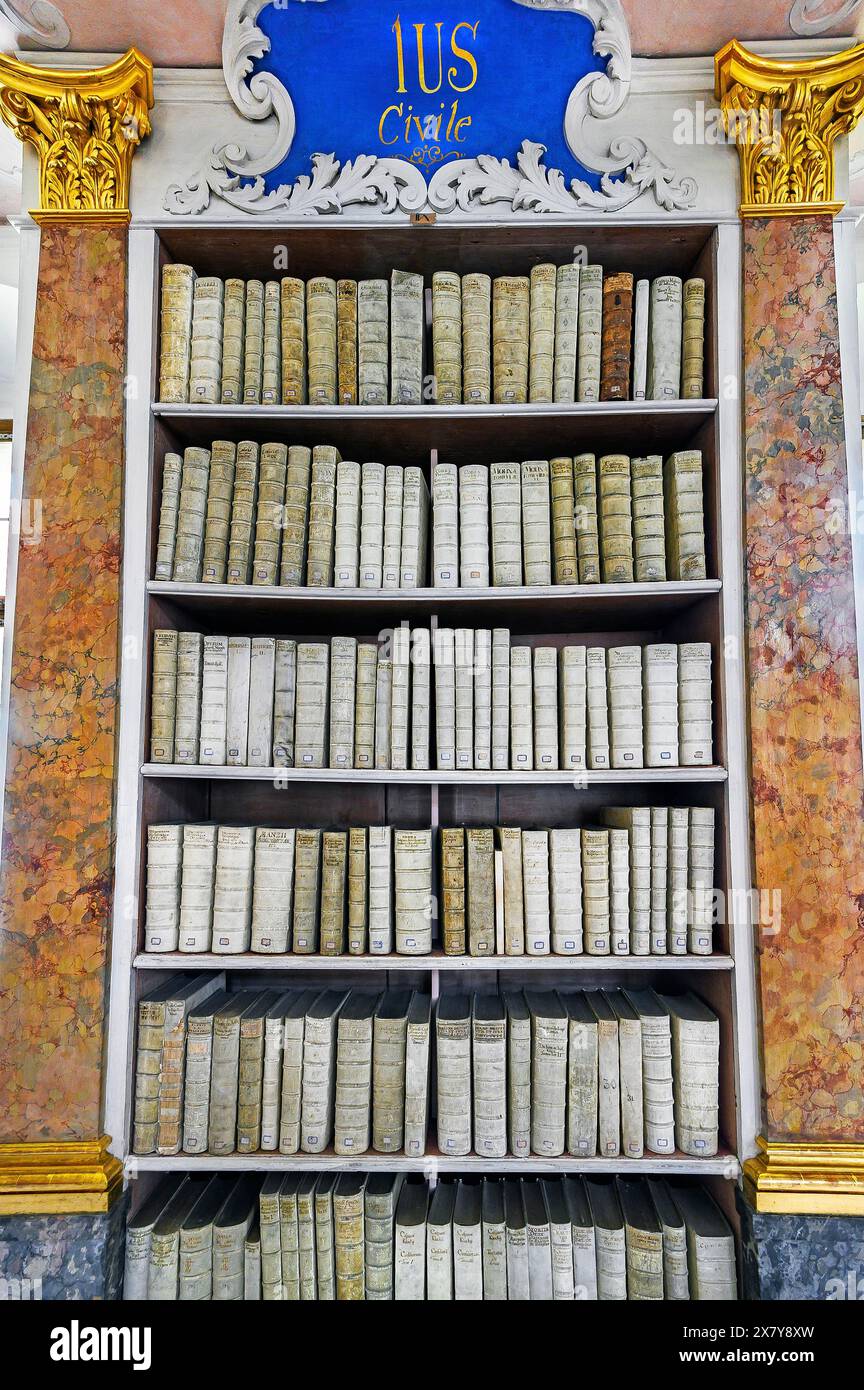 Books in the library, museum, Ottobeuren Monastery, Allgäu, Swabia ...
