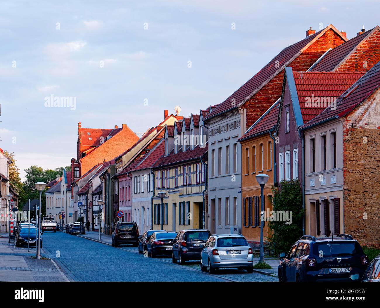 Weberstraße, a cobbled street with mainly half-timbered houses in the ...