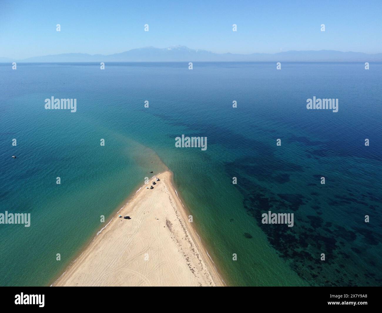 Greece, Drone view over the Epanomi beach Stock Photo - Alamy