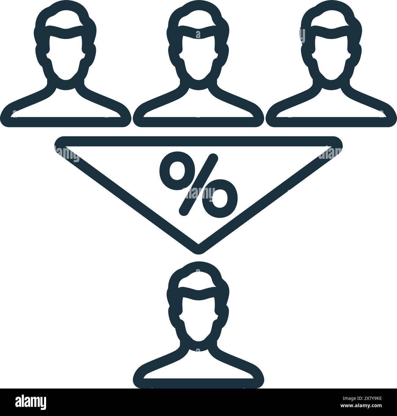 Conversion Rate icon. Monochrome simple User Behavior icon for ...